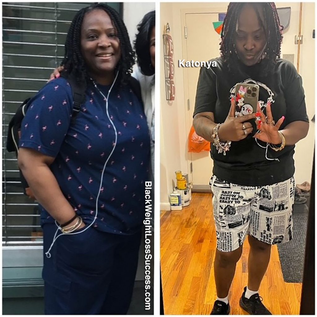 Katonya lost 47 pounds - Black Weight Loss Success
