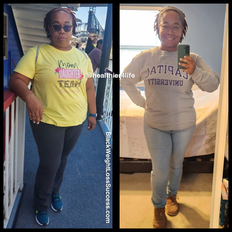 Dana lost 58 pounds - Black Weight Loss Success
