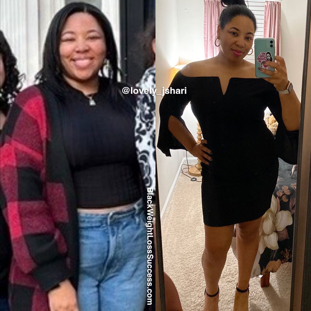 Jazzmon lost 23 pounds - Black Weight Loss Success