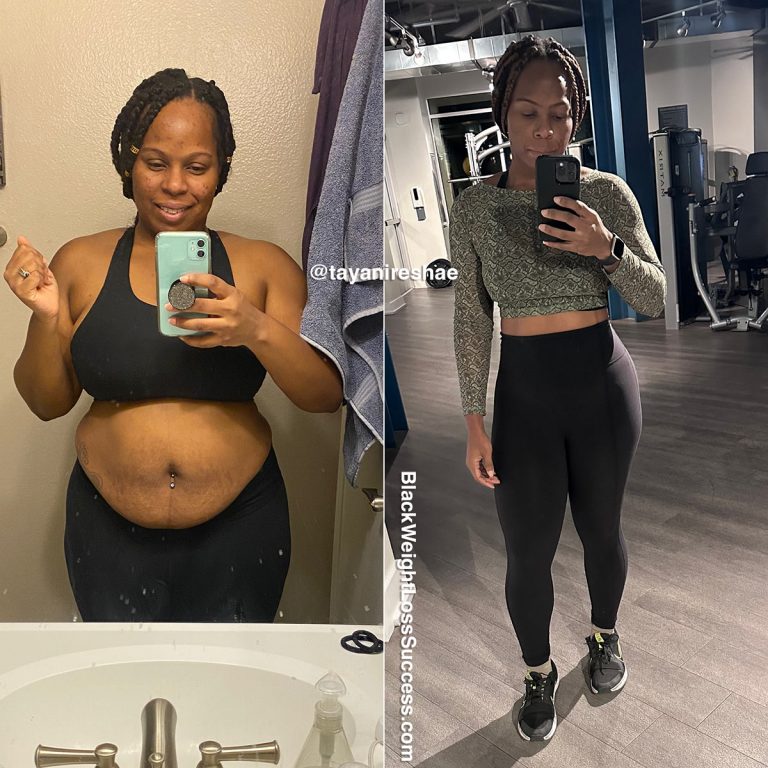 Tayani lost 80 pounds - Black Weight Loss Success