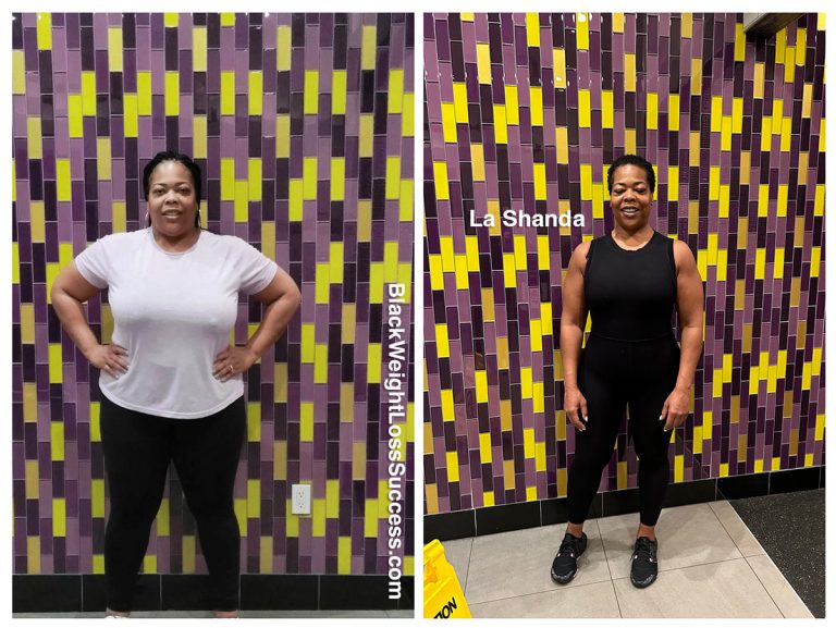 La Shanda lost 106 pounds - Black Weight Loss Success