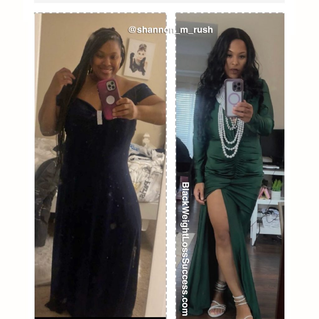 Shannon lost 75 pounds - Black Weight Loss Success