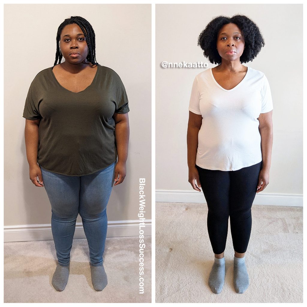 Nneka lost 95 pounds - Black Weight Loss Success