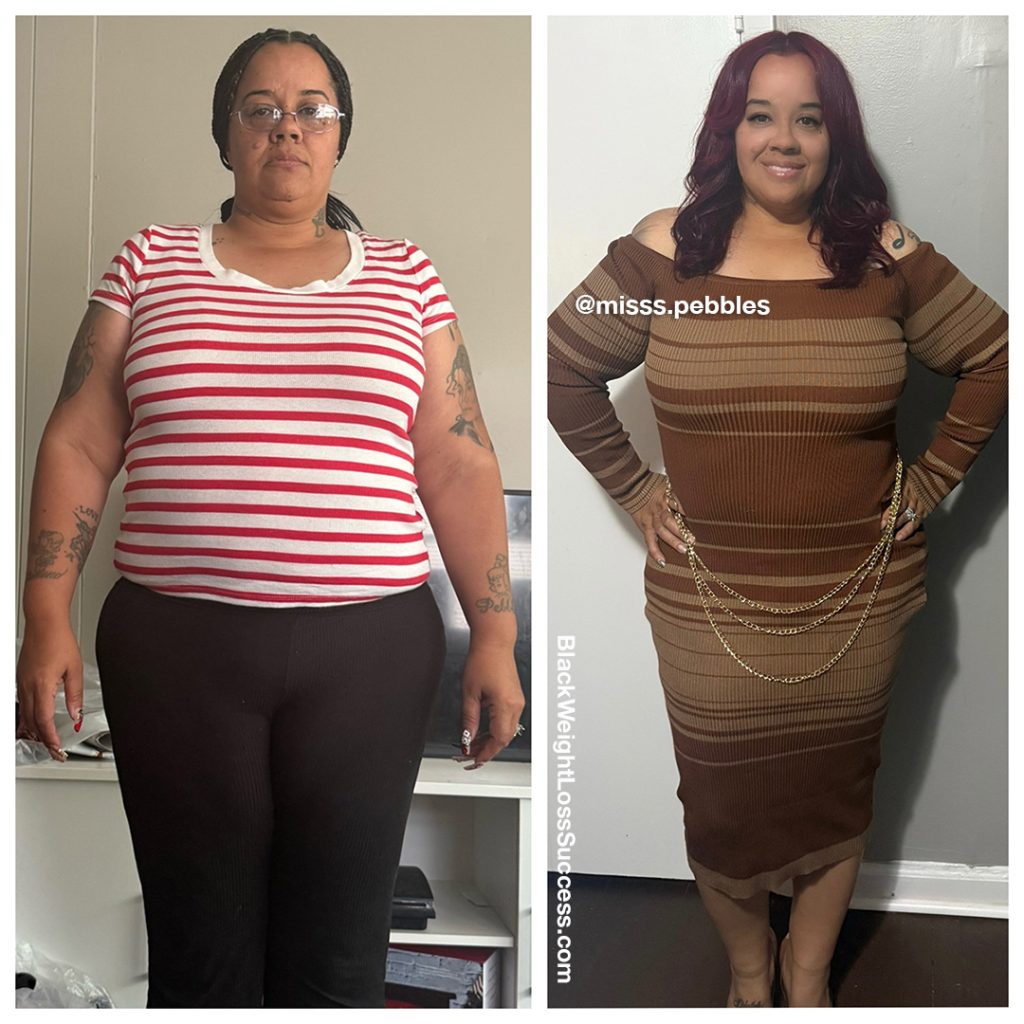 Pebbles lost 21 pounds - Black Weight Loss Success